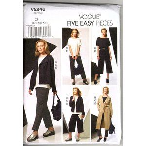 Simplicity | Office | Vogue V9246 Misses L To Xxl Jacket Pants Skirt ...